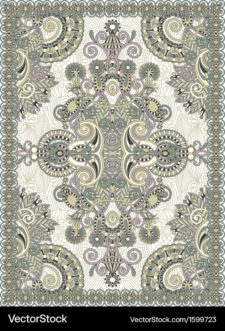 Floral ornamental seamless carpet Royalty Free Vector Image