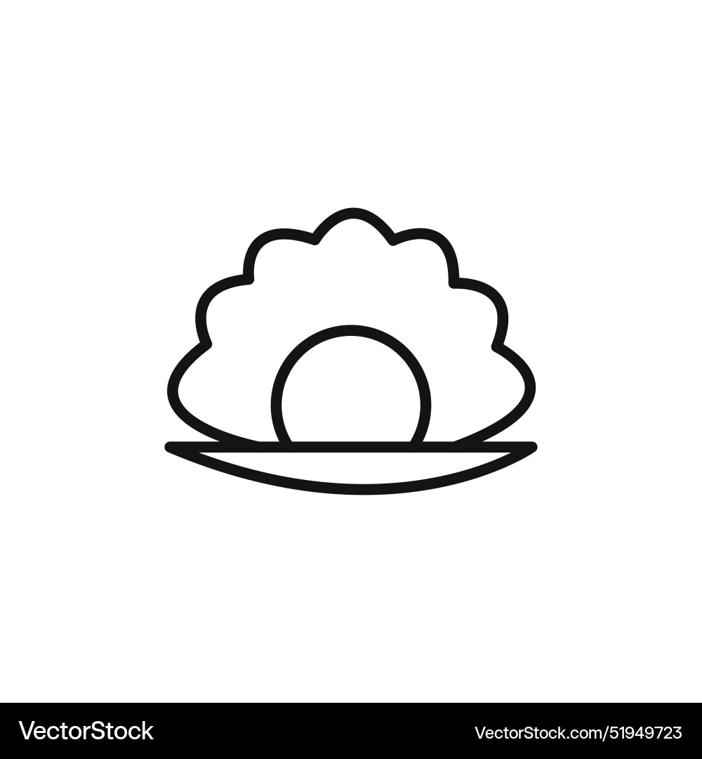 Pearl logo sign outline Royalty Free Vector Image