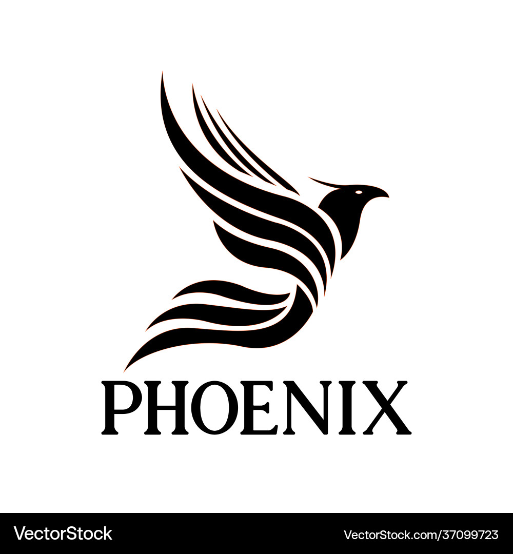 Phoenix design logo Royalty Free Vector Image - VectorStock