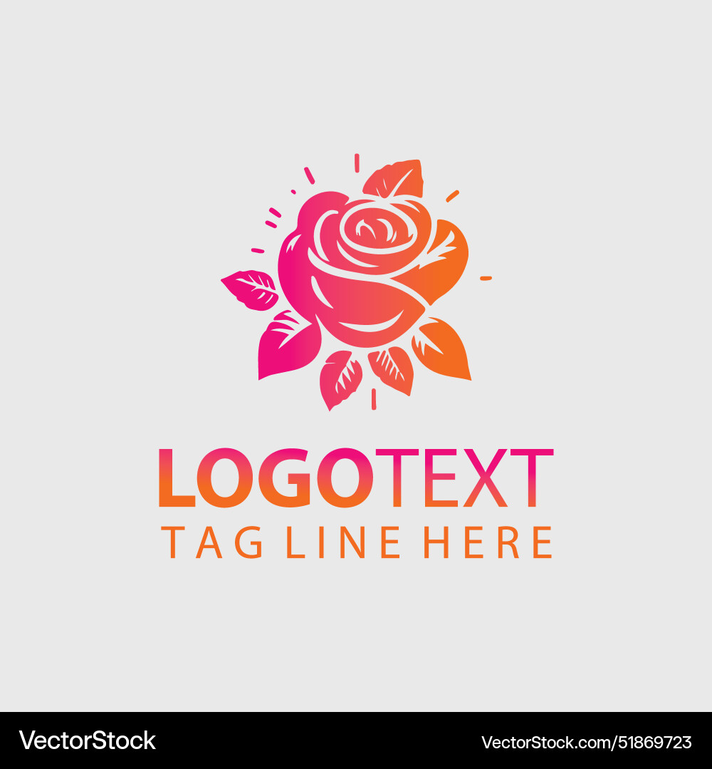Rose logo Royalty Free Vector Image - VectorStock