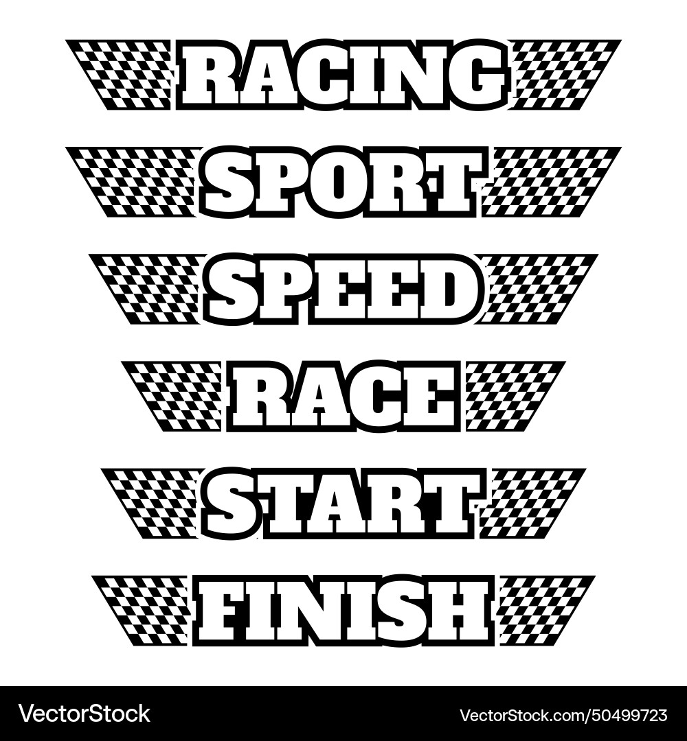 Sport race logo set Royalty Free Vector Image - VectorStock