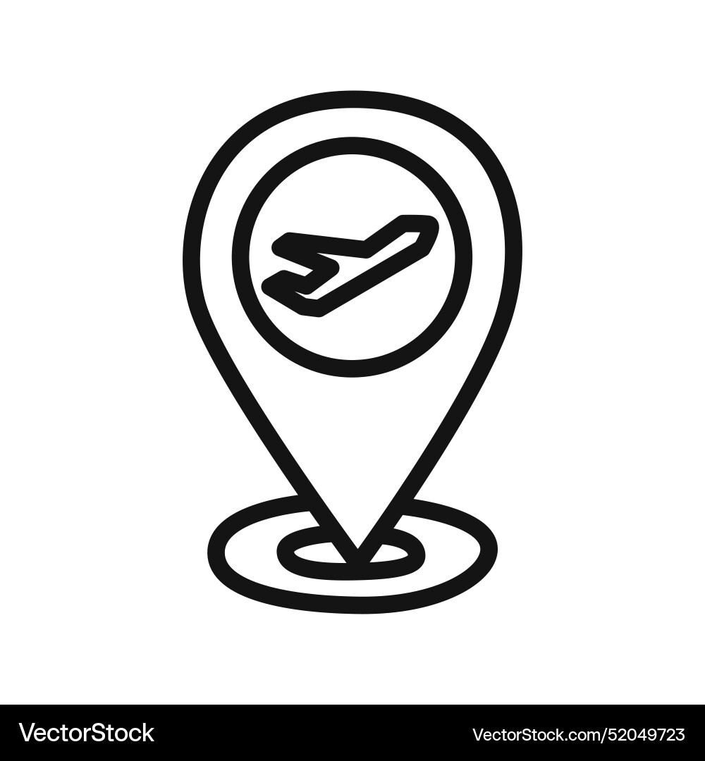 Voyage icon linear graphics sign Royalty Free Vector Image