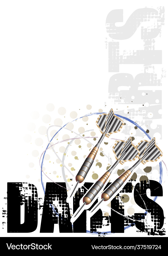 Darts poster background Royalty Free Vector Image