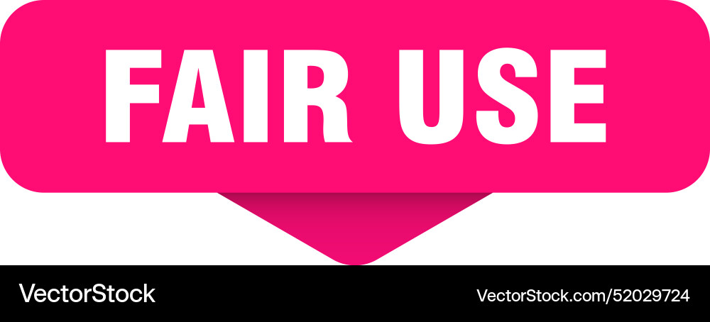 Fair use sticker sign on transparent Royalty Free Vector
