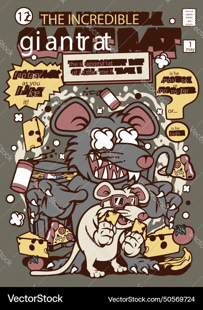 Incredible giant rat cs2 Royalty Free Vector Image