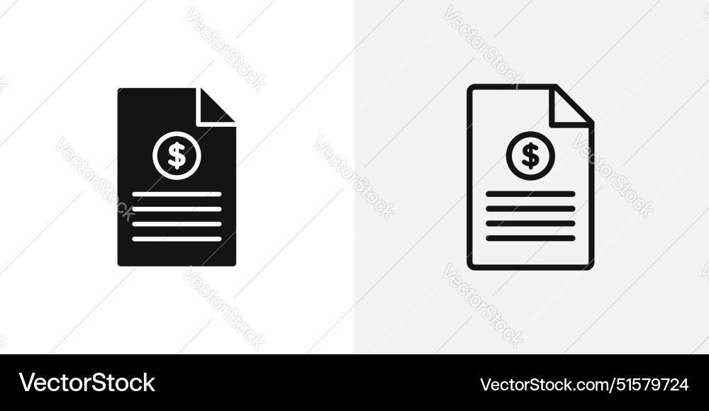 Invoice icon set Royalty Free Vector Image - VectorStock