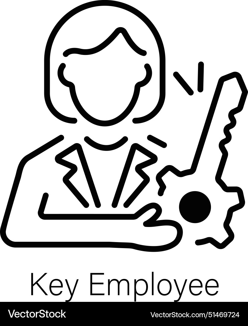 Key employee Royalty Free Vector Image - VectorStock