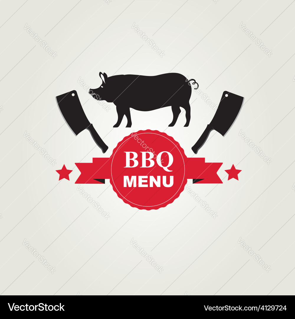 Outdoor BBQ Grill Set Royalty Free Vector Image