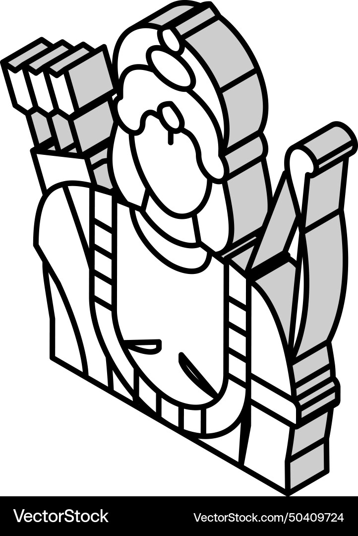Ram god indian isometric icon Royalty Free Vector Image Ram god indian isometric icon Royalty Free Vector Image