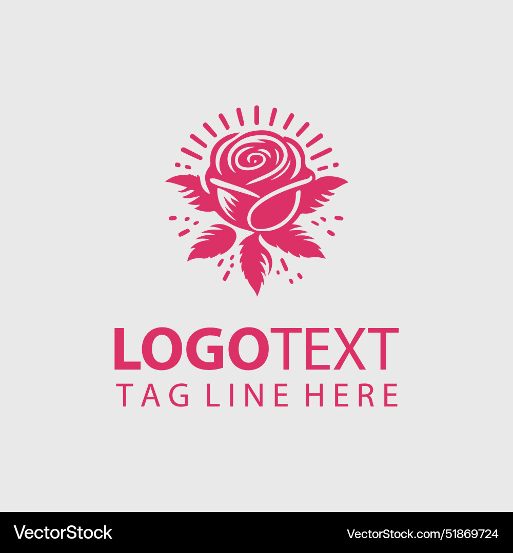 Rose logo Royalty Free Vector Image - VectorStock