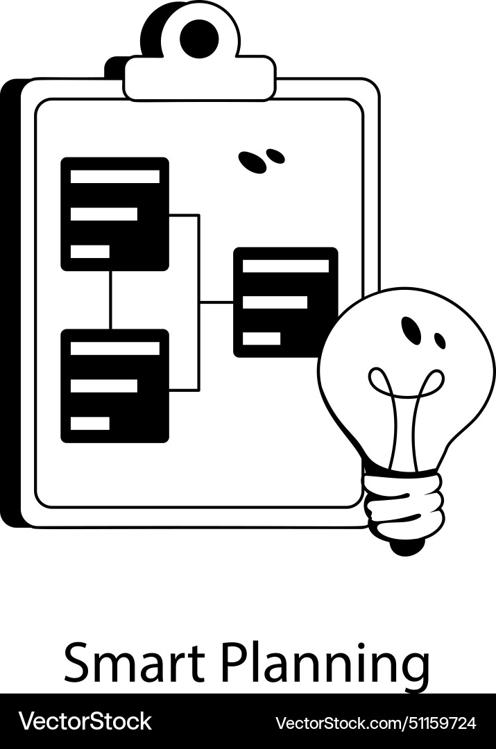 Smart planning Royalty Free Vector Image - VectorStock