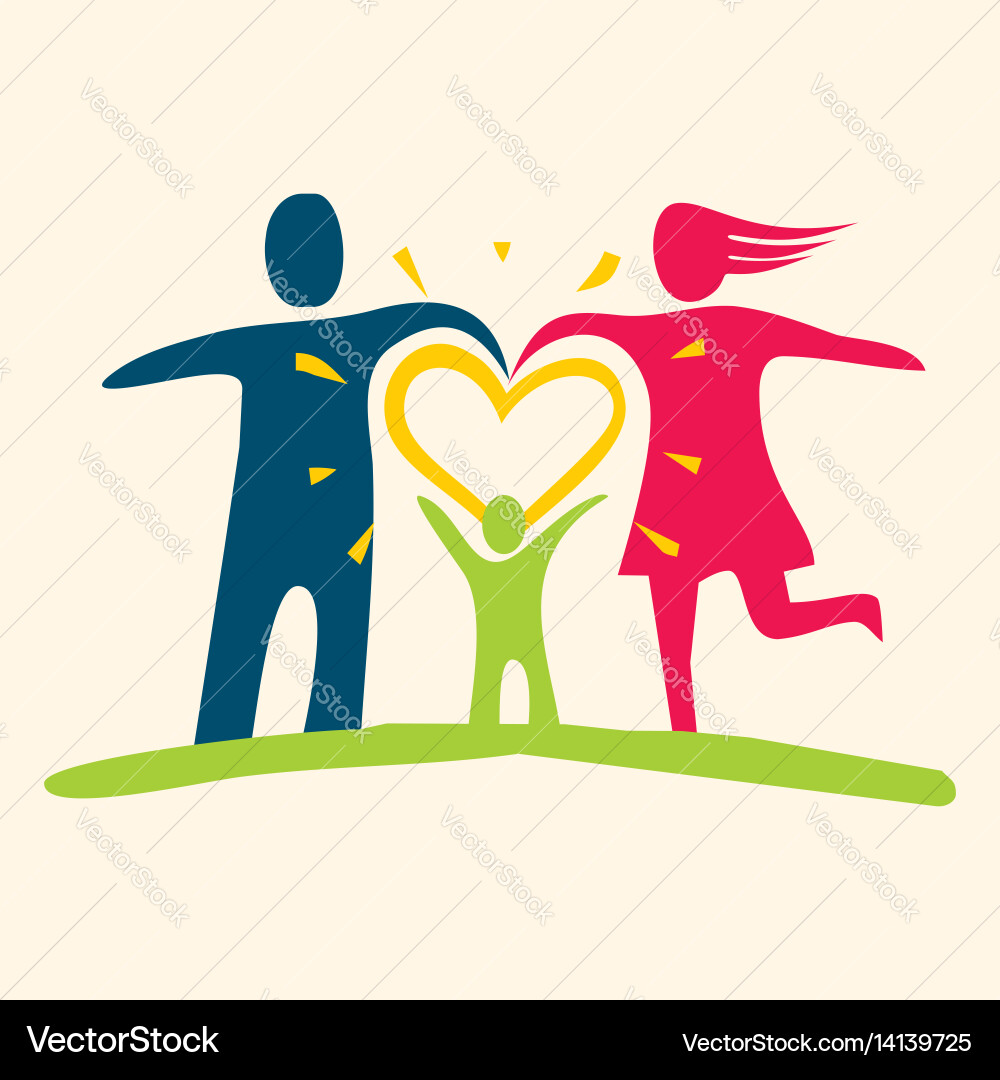 Christian family Royalty Free Vector Image - VectorStock