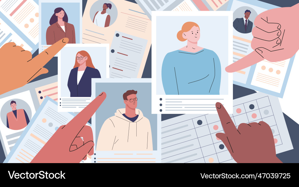 Employee Recruitment & Hiring Royalty Free Vector Image