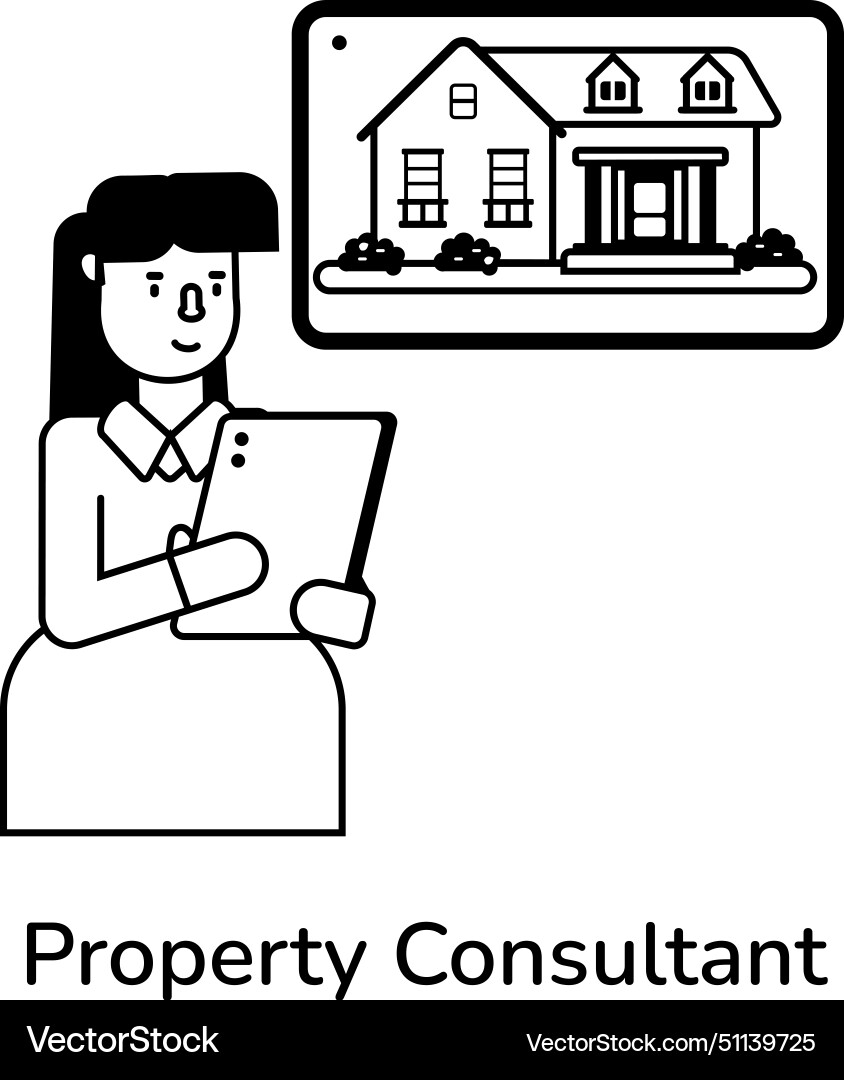 Property consultant Royalty Free Vector Image - VectorStock