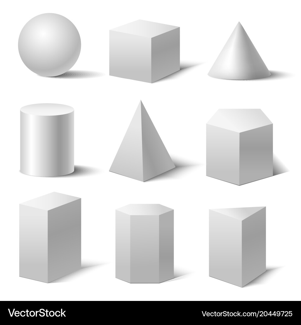 Black And White 3d Shapes