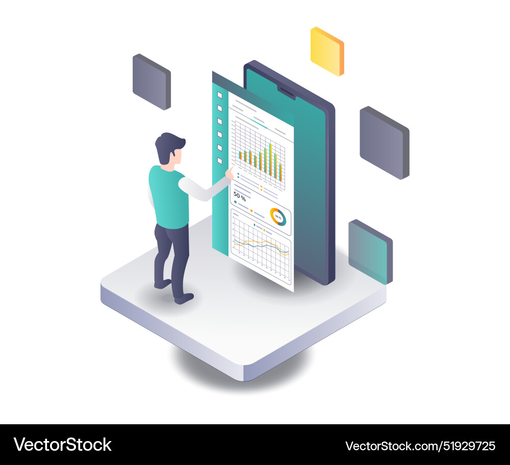 Smartphone applications for professional data Vector Image