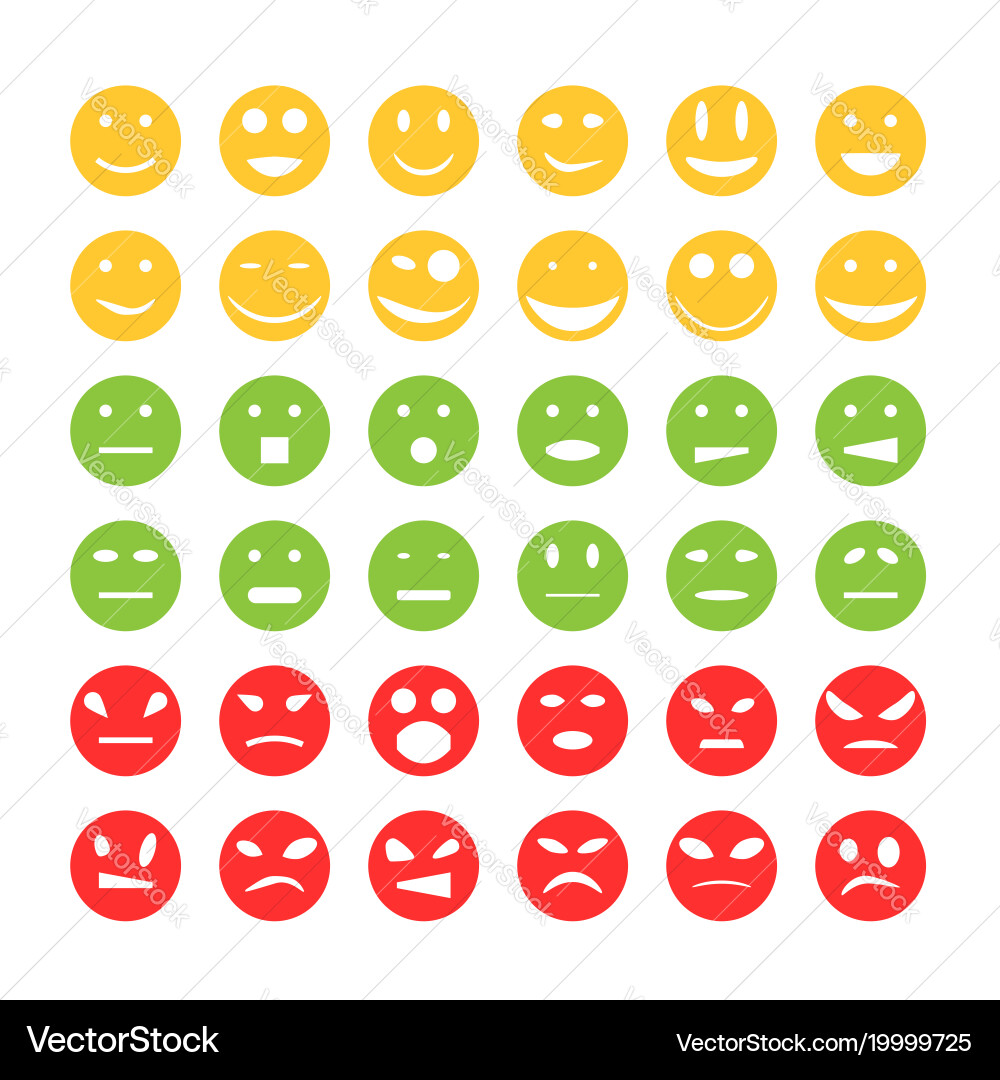Smiley emoticon icons Royalty Free Vector Image