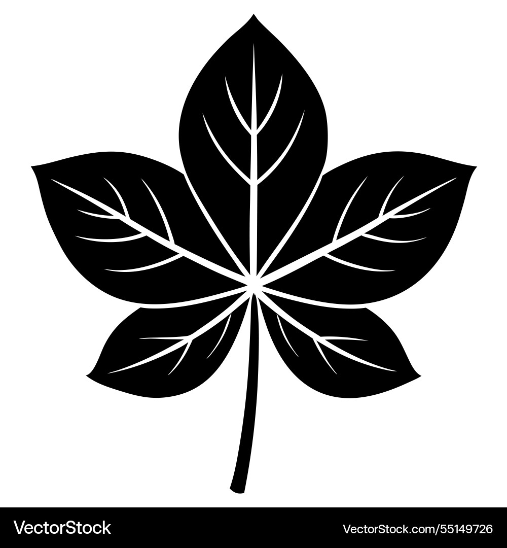 A clean simple line drawing of leaf Royalty Free Vector