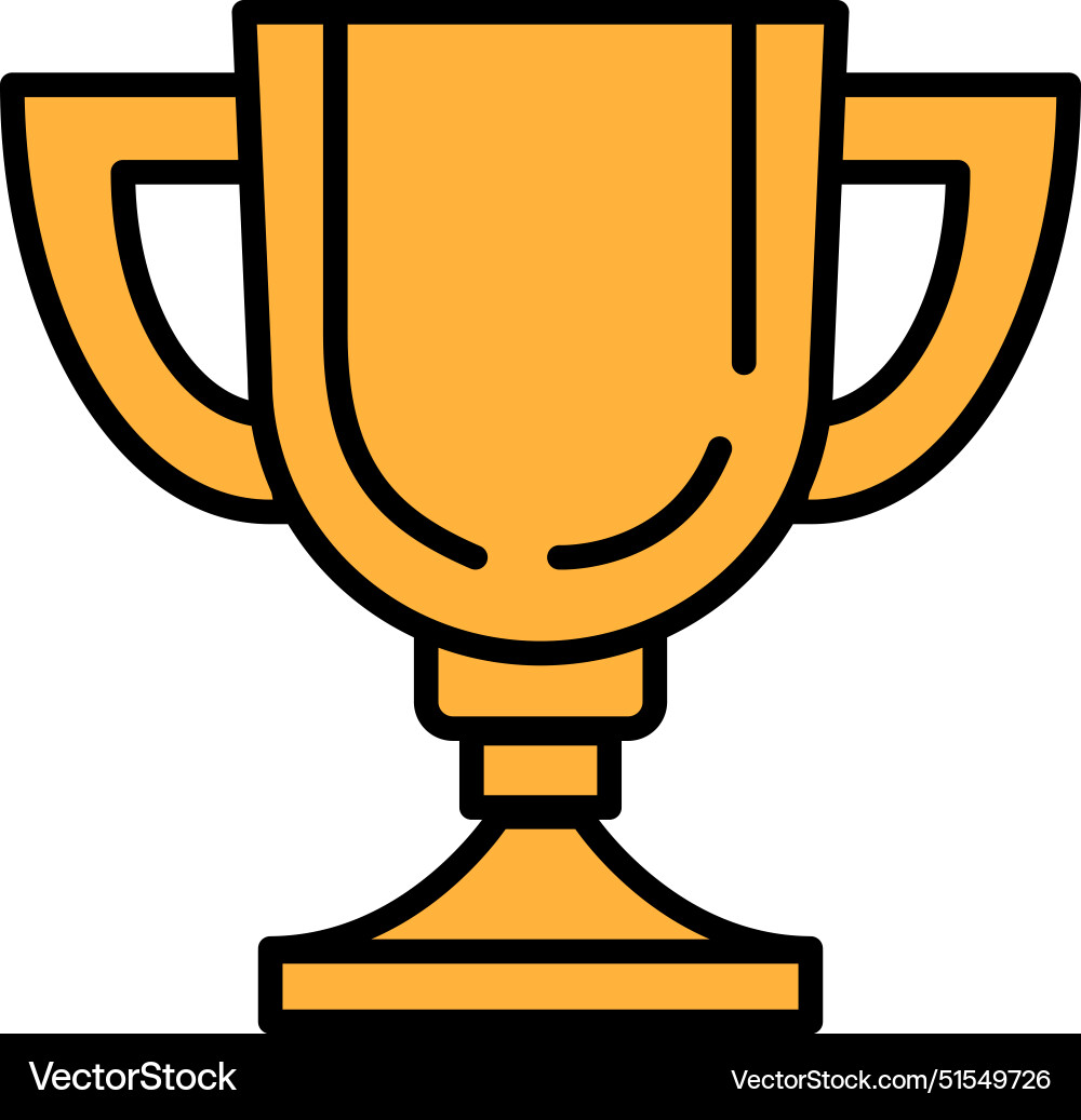 Black Trophy Cup - Achievement Award Royalty Free Vector