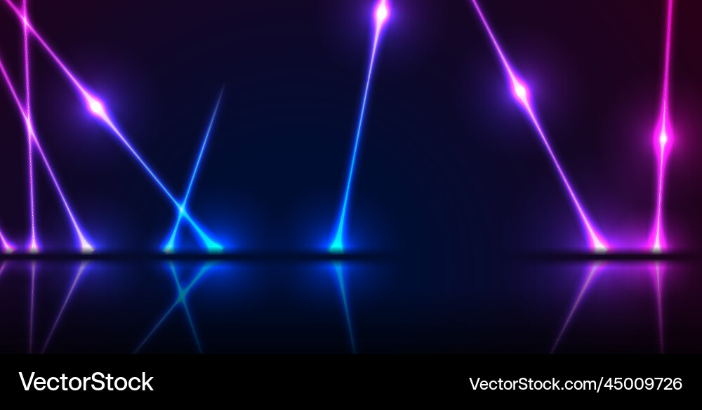 Blue ultraviolet neon laser lines technology Vector Image