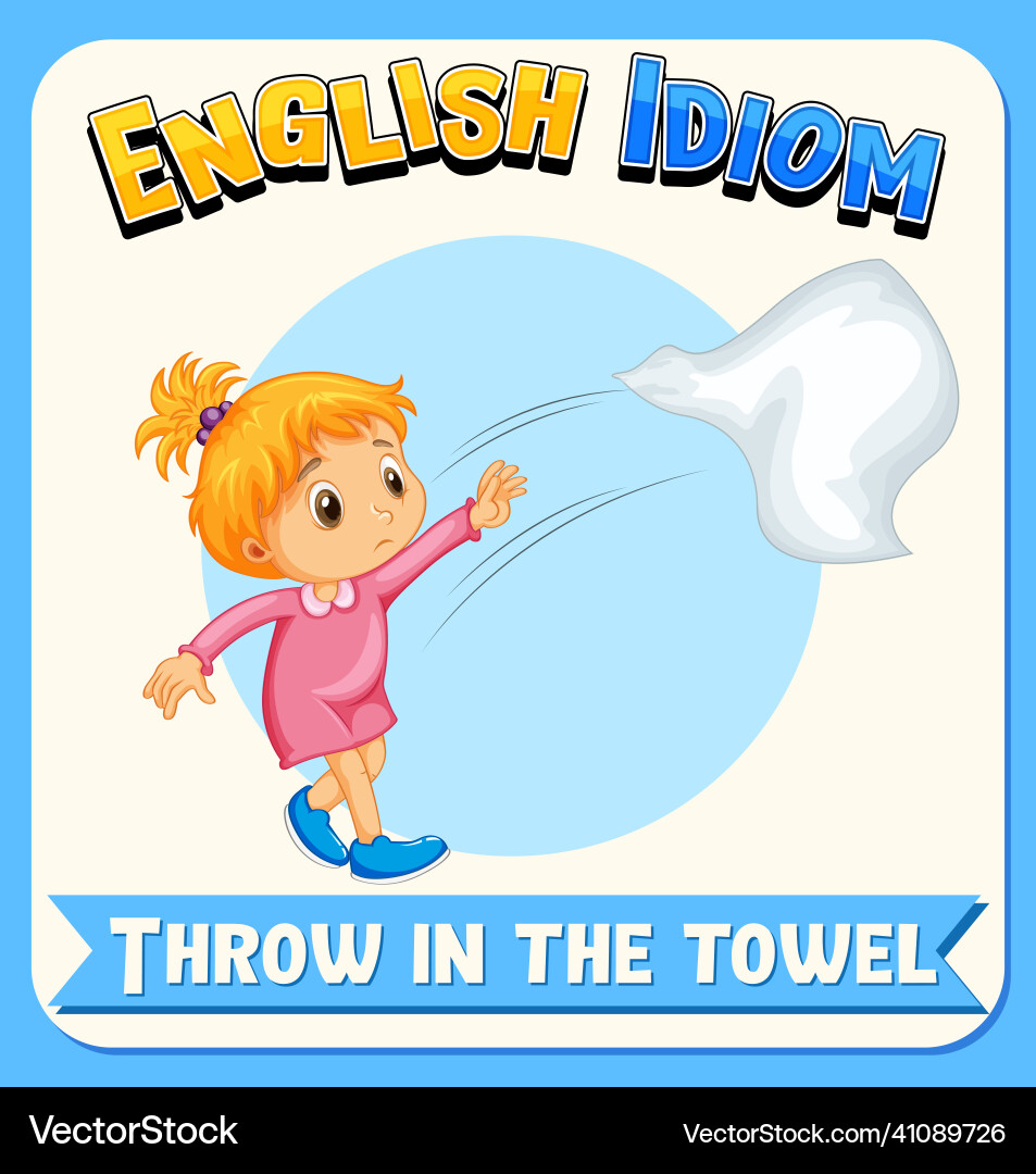 English idiom with picture description for throw Vector Image