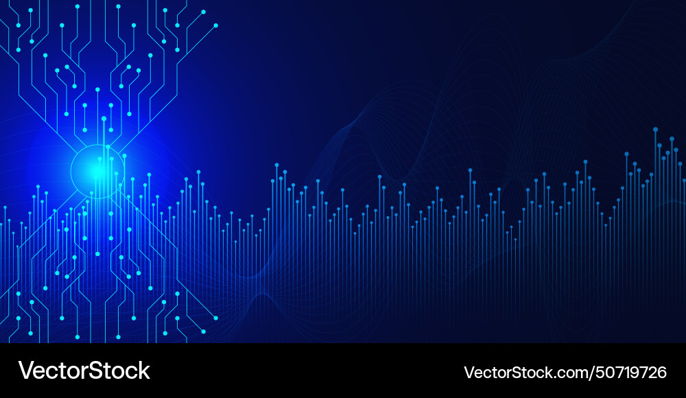 Futuristic electronic circuit board Royalty Free Vector