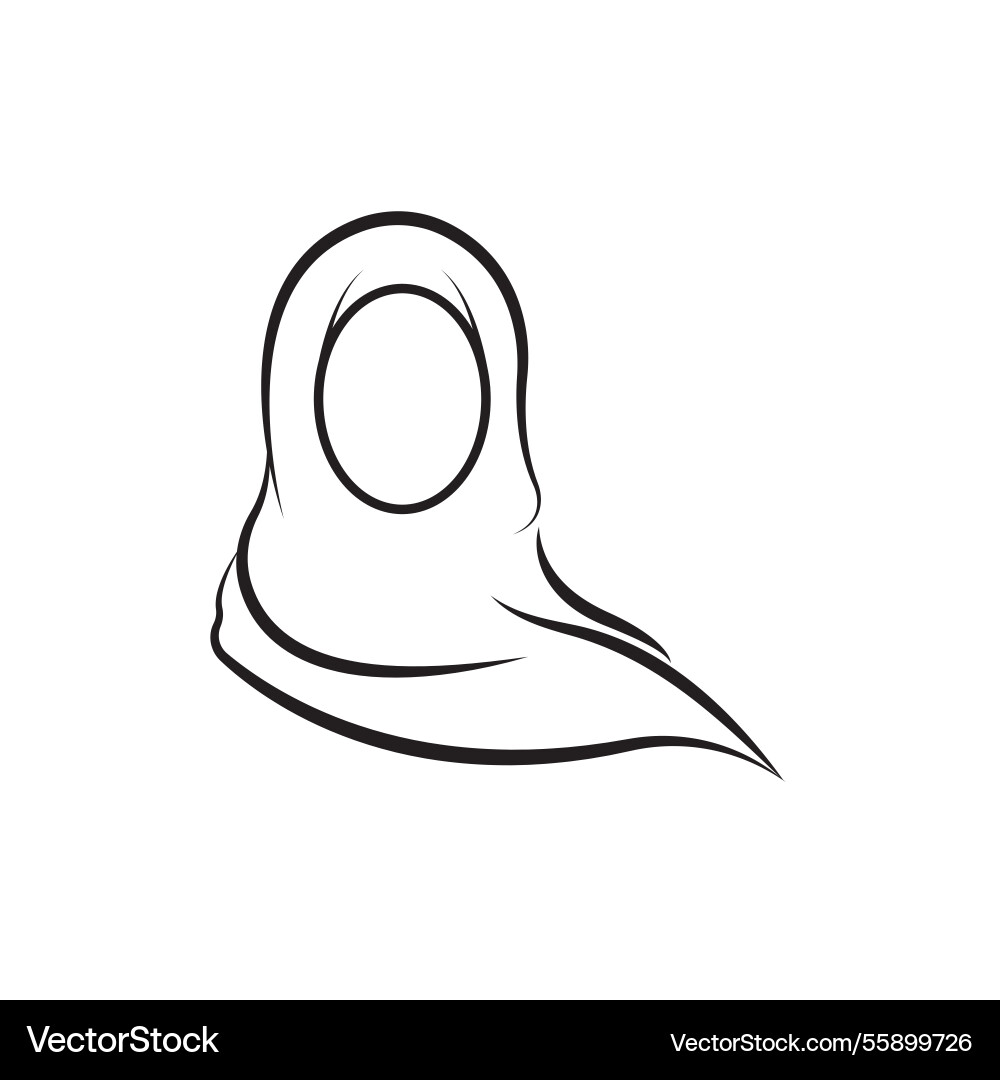 Hijab icon Royalty Free Vector Image - VectorStock