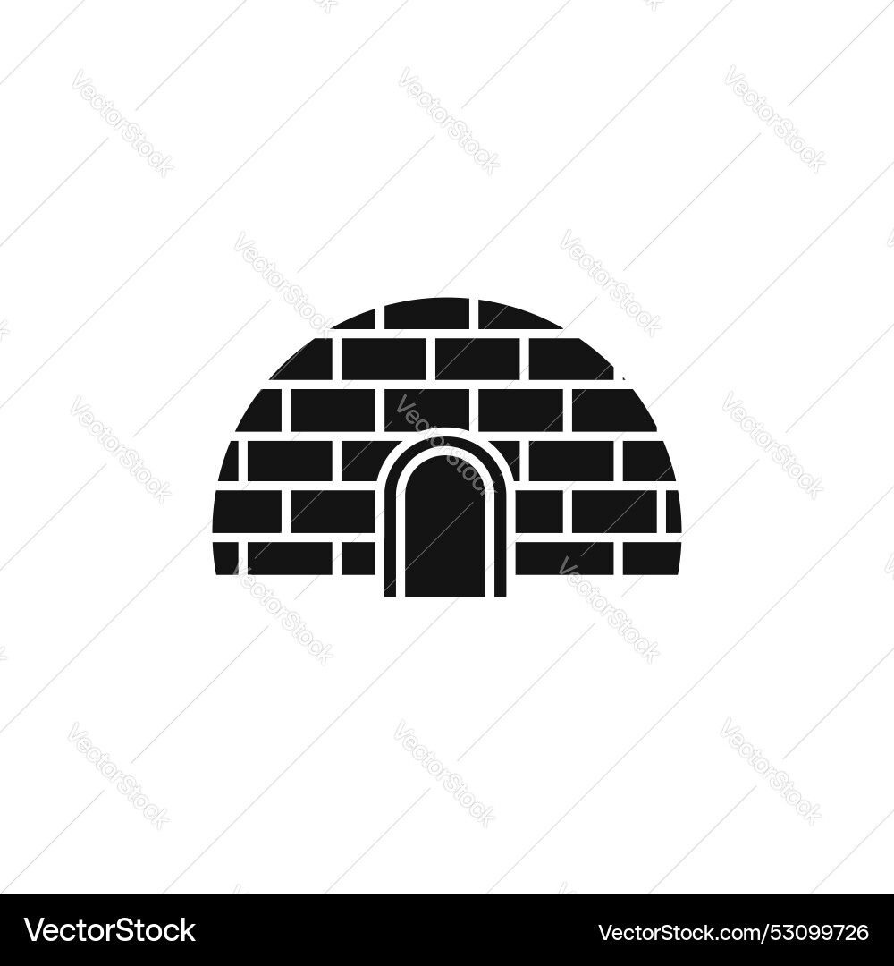 Igloo icon isolated on white background Royalty Free Vector