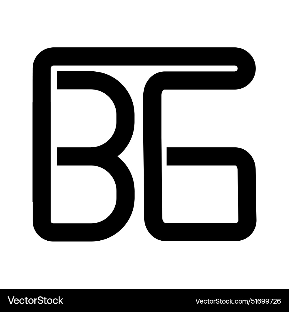Letter bg logo Royalty Free Vector Image - VectorStock