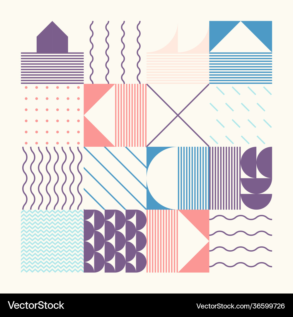 Memphis Geometric Pattern Royalty Free Vector Image