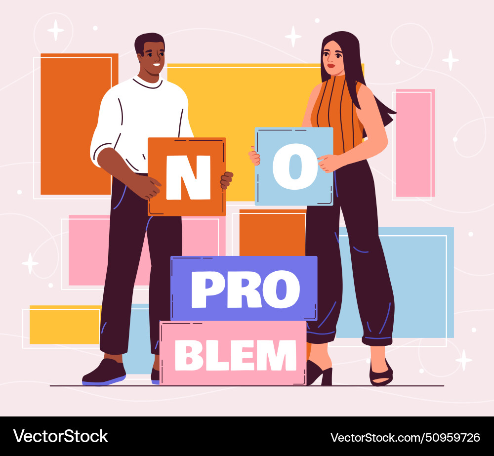 No problem people concept Royalty Free Vector Image