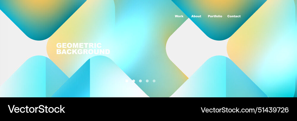 Square internet web page design template Vector Image