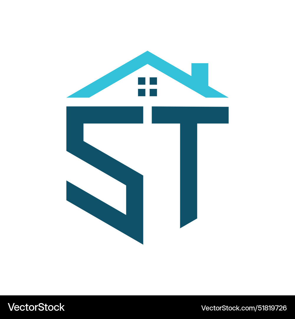 St house logo design template letter Royalty Free Vector