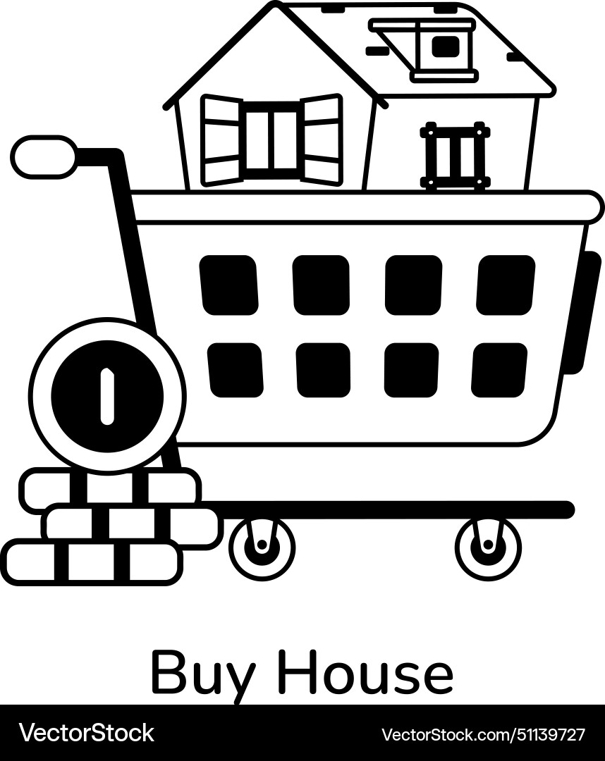 Buy house Royalty Free Vector Image - VectorStock