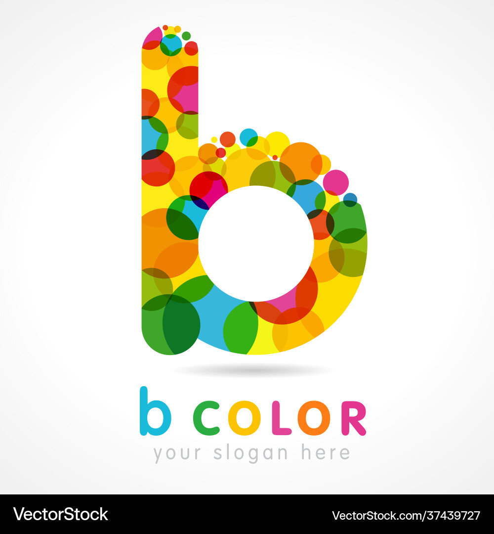 Colored b logo Royalty Free Vector Image - VectorStock