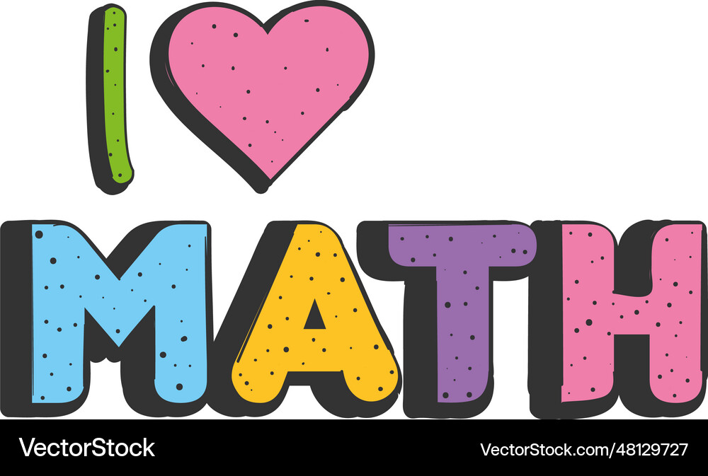 Colorful Math Lettering – Royalty-Free Vector | VectorStock