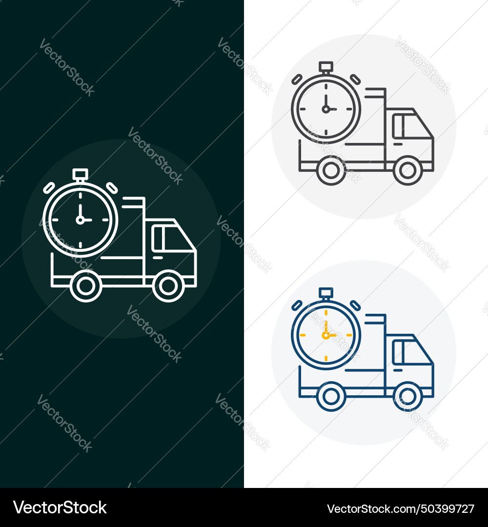 Delivery truck logistics icon design Royalty Free Vector
