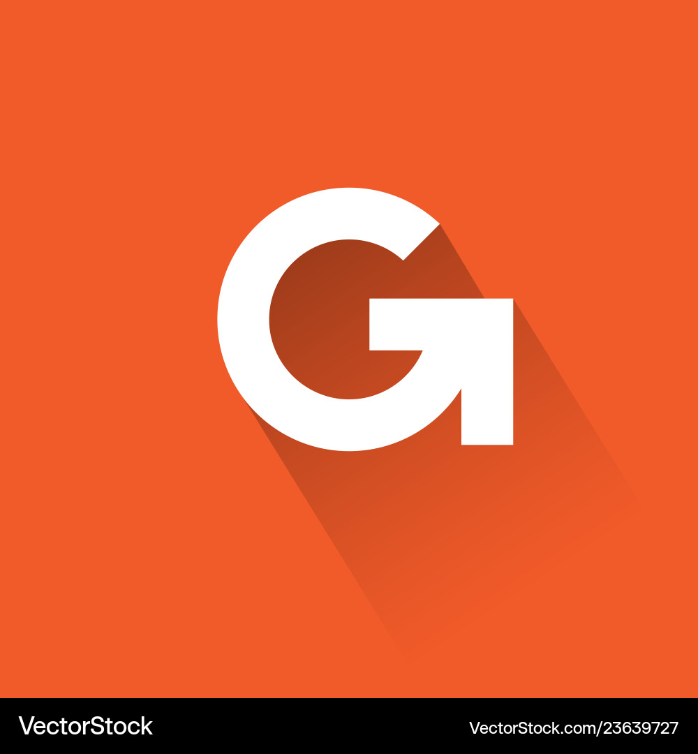 G letter arrow delivery logistic icon Royalty Free Vector