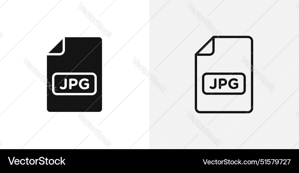 Jpg icon set Royalty Free Vector Image - VectorStock
