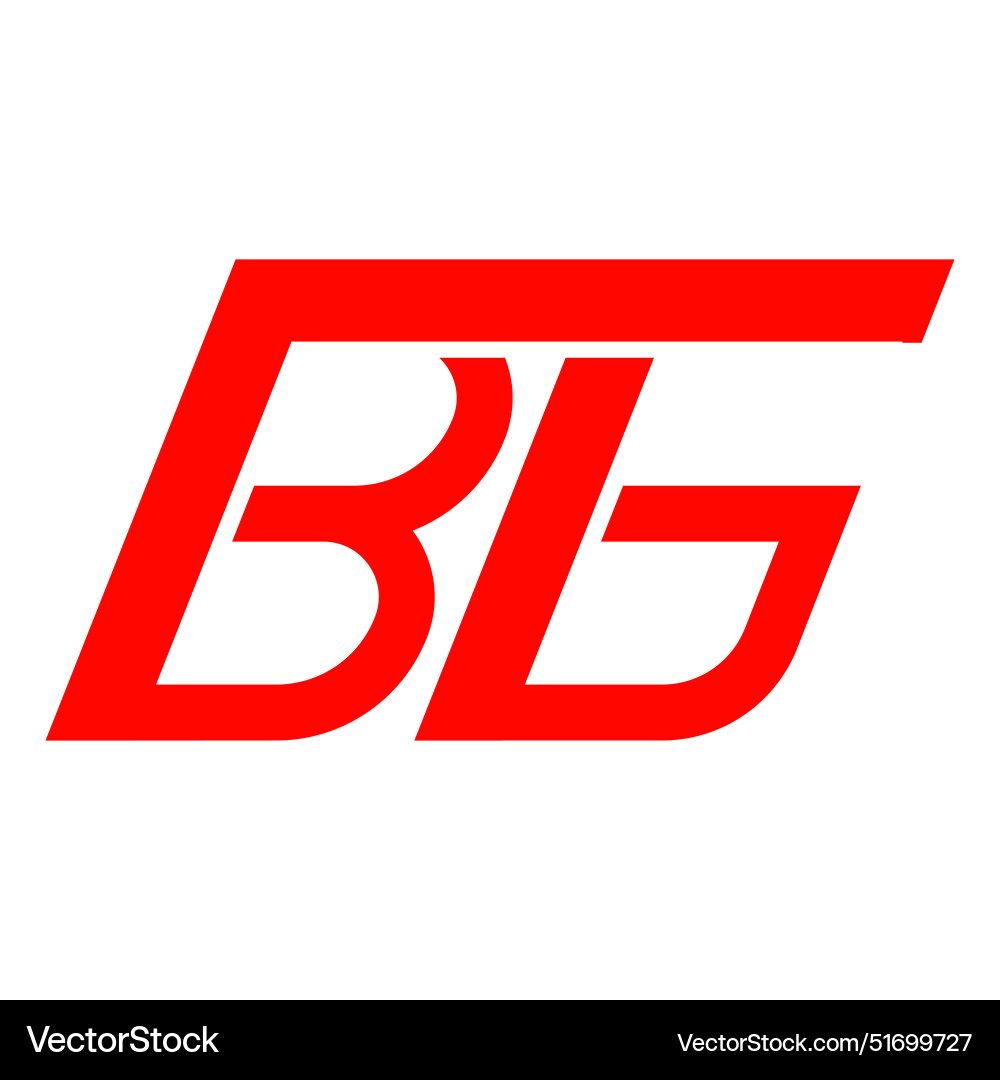 Letter bg logo Royalty Free Vector Image - VectorStock