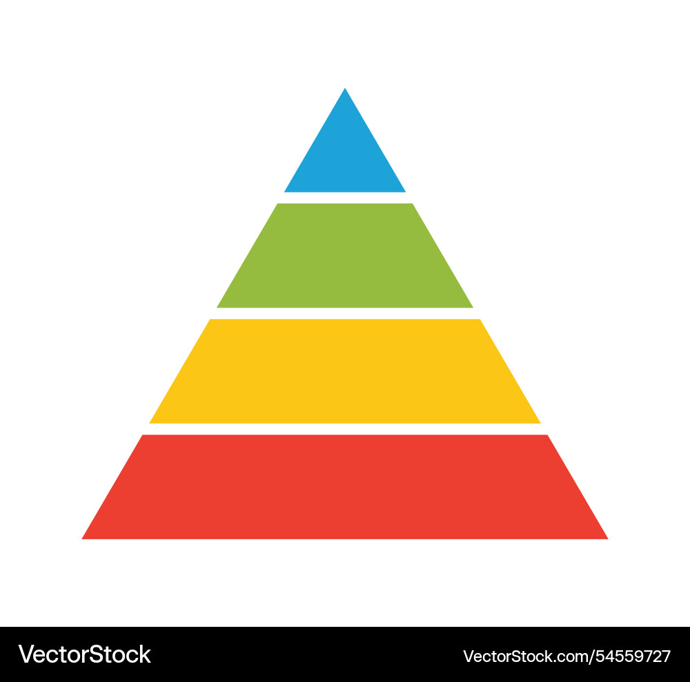 Levels of triangular pyramid triangle Royalty Free Vector