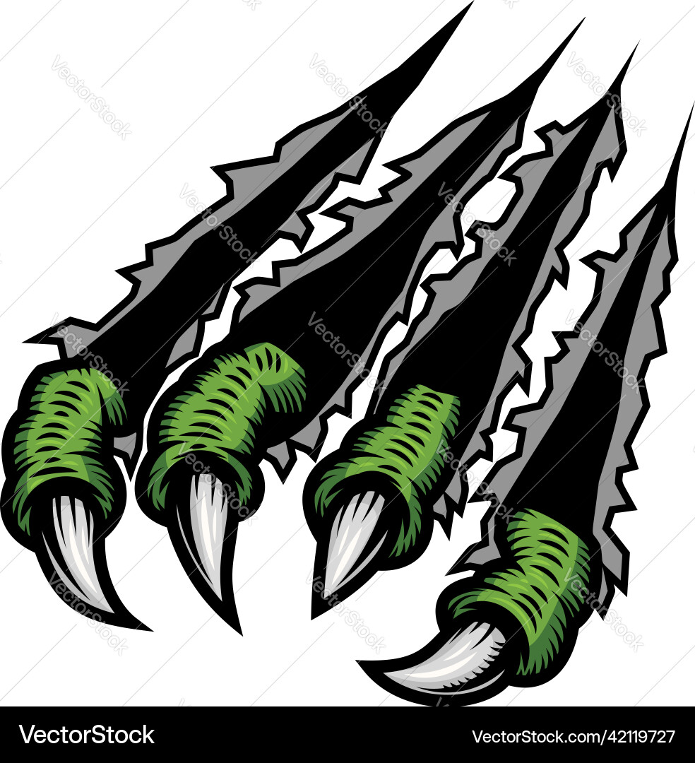 Monster claws scratching background for poster t Vector Image