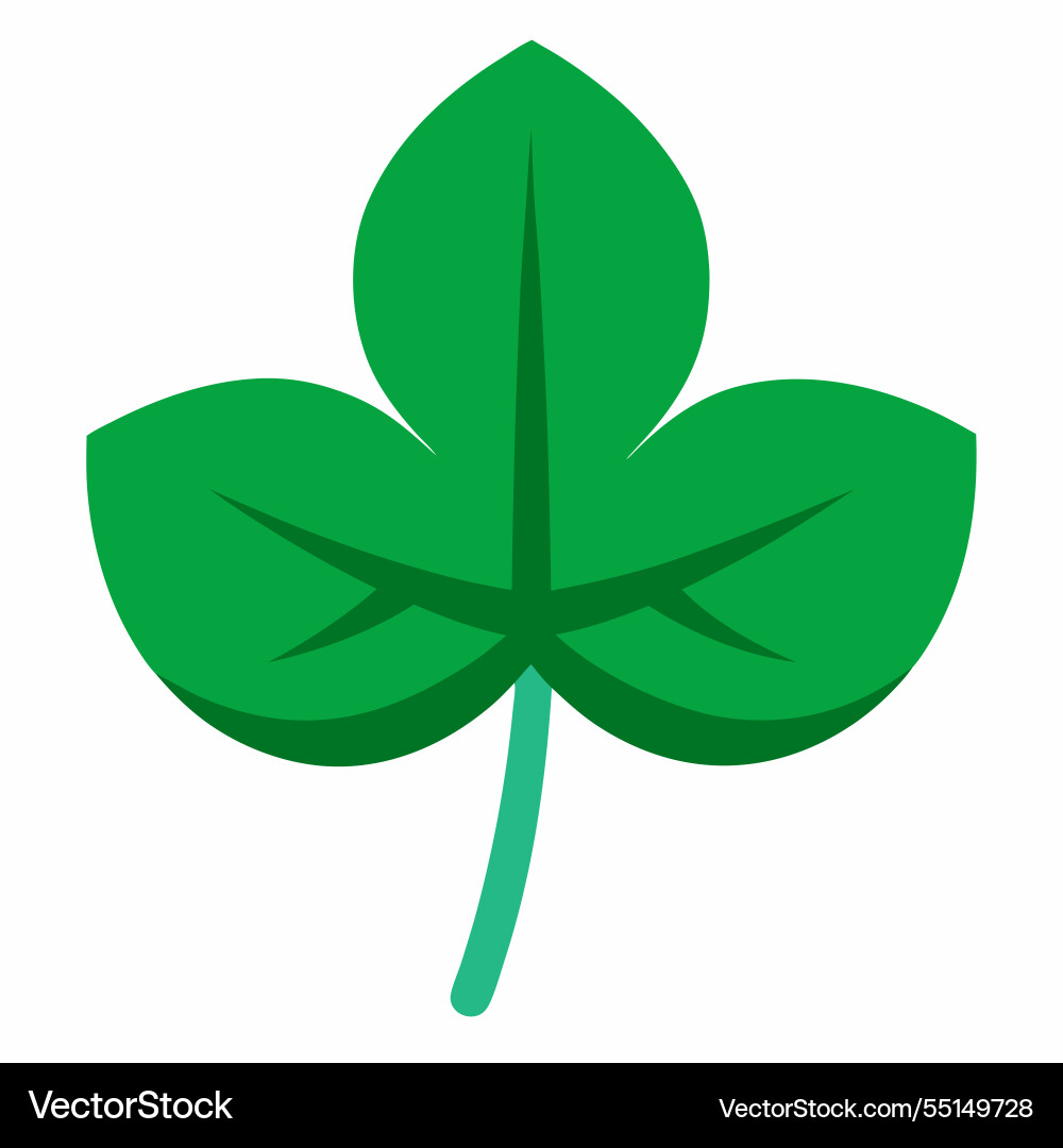 A clean simple line drawing of leaf Royalty Free Vector