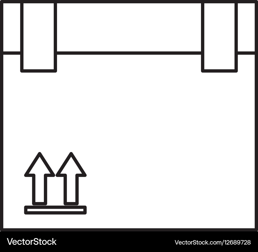 Carton box packing icon Royalty Free Vector Image