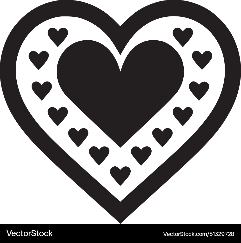 Heart - minimalist and flat logo Royalty Free Vector Image