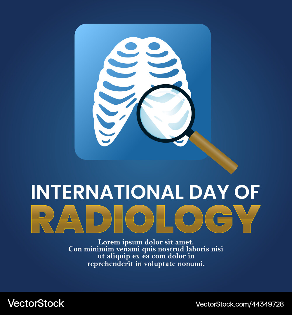 International day of radiology Royalty Free Vector Image