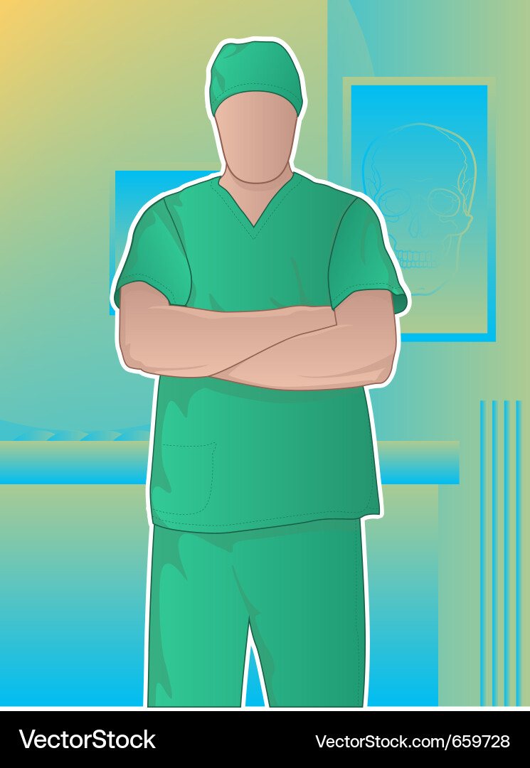 Surgeon in operating room Royalty Free Vector Image