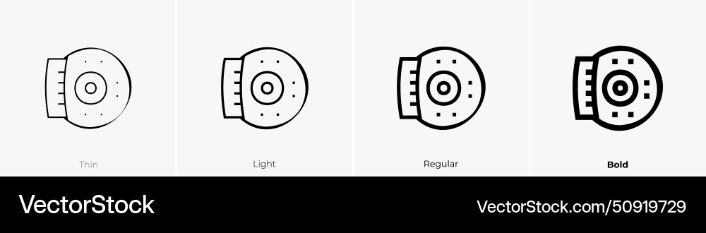 Brakes icon thin light regular and bold style Vector Image