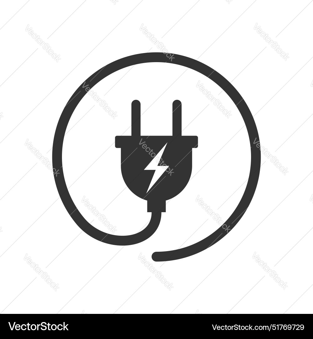 Electric plug badge Royalty Free Vector Image - VectorStock