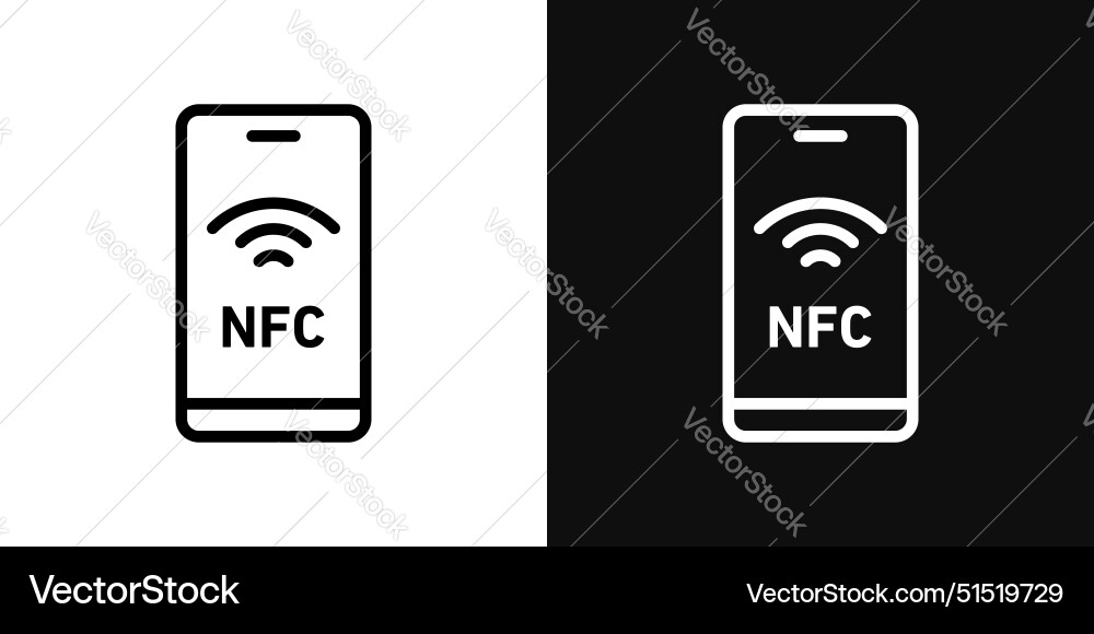 Nfc communication icon Royalty Free Vector Image